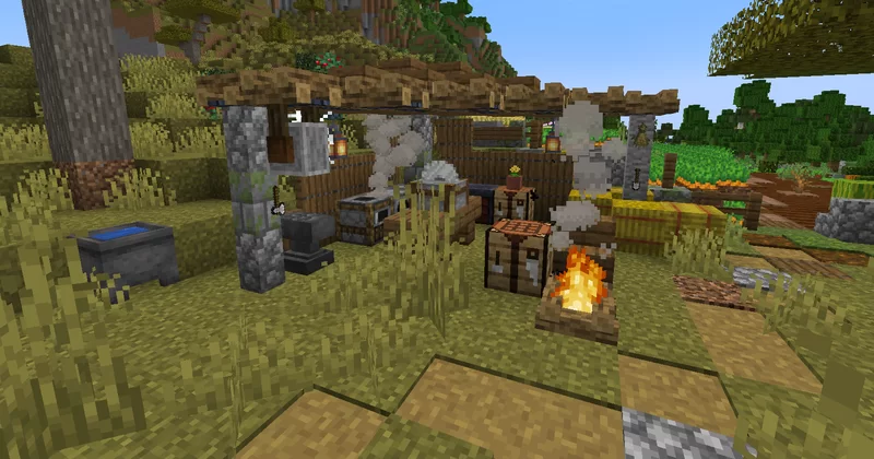 Medieval farming outpost Minecraft Map