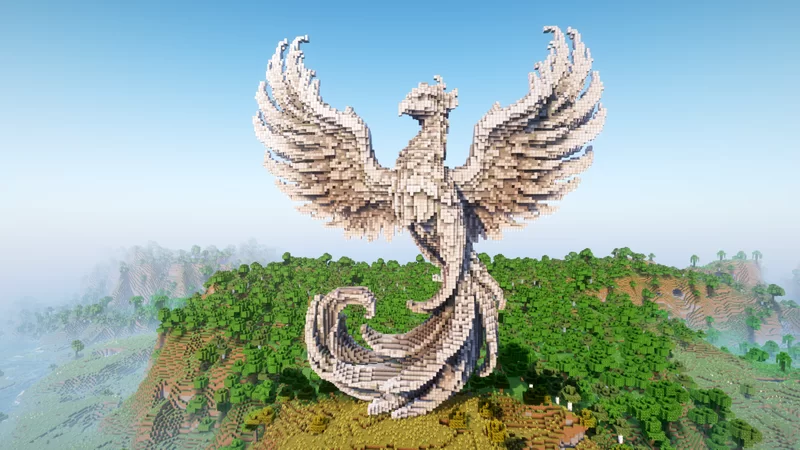 Minecraft Phoenix Statue Free Minecraft Map