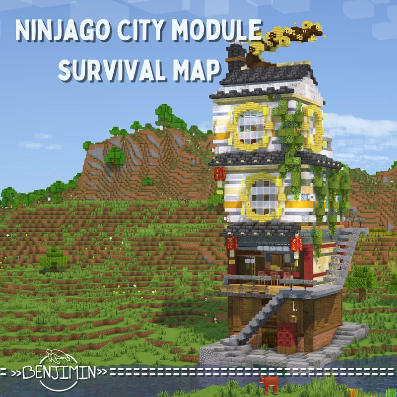 Ninjago City Module (2D Guide + Java Download) Minecraft Map