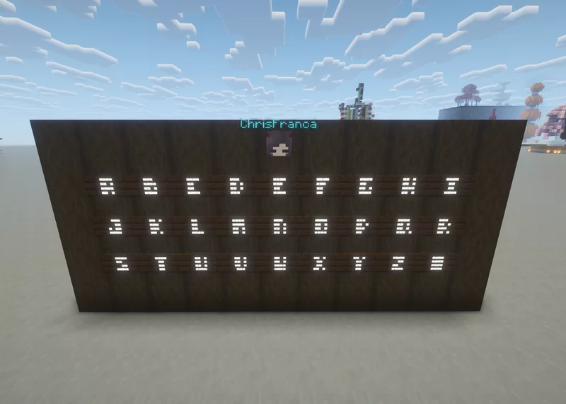 Minecraft signs letters Minecraft Map