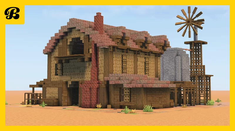 Minecraft - Wild West - Large Barn | Full Interior Minecraft Map