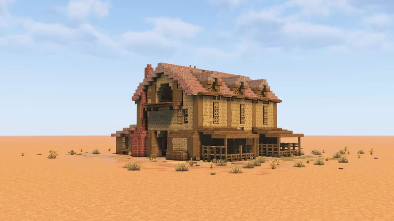 Minecraft - Wild West - Large Barn | Full Interior Minecraft Map
