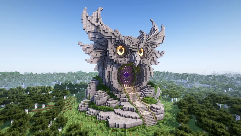Minecraft Owl Nether Portal Statue Free Minecraft Map