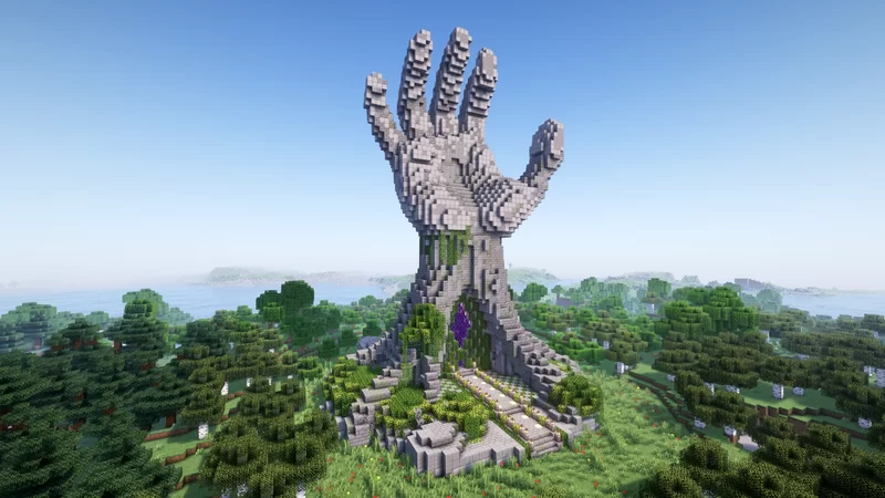 Minecraft Hand of the Earth Nether Portal Statue V02 Free Minecraft Map