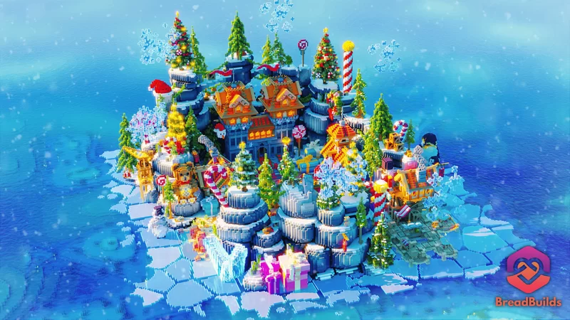 Winter Medieval Server Spawn Minecraft Map