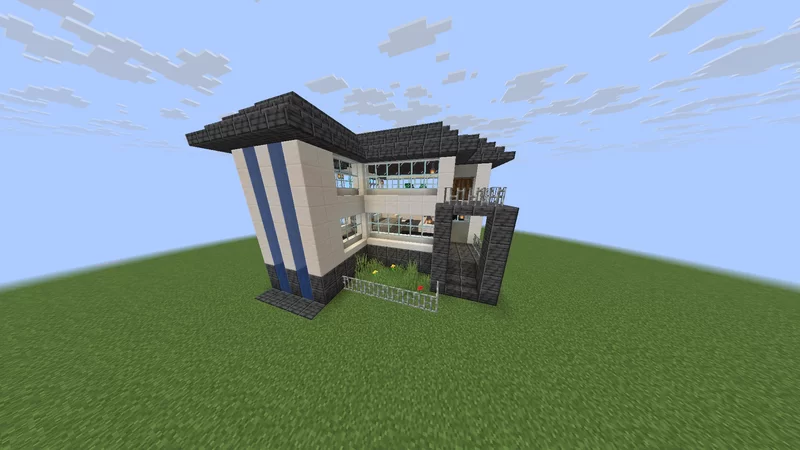modern 2 story house Minecraft Map