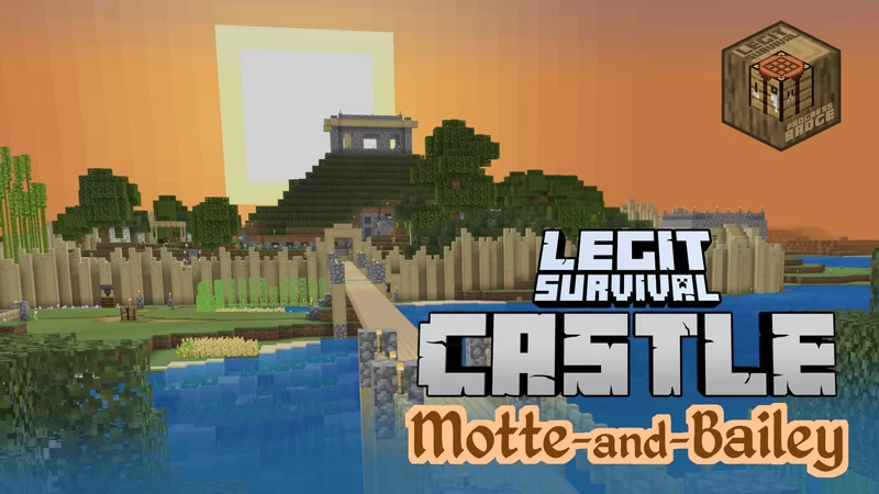 Legit Survival Castle Motte-and-Bailey Minecraft Map