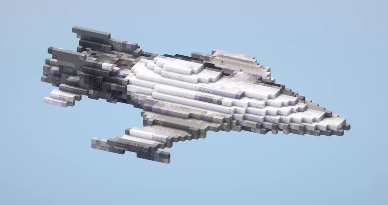Gray starship Minecraft Map