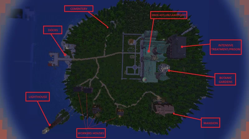 Asylum Island Minecraft Map
