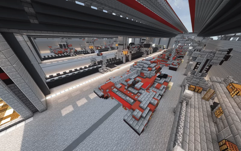 Futuristic Tank Factory Minecraft Map