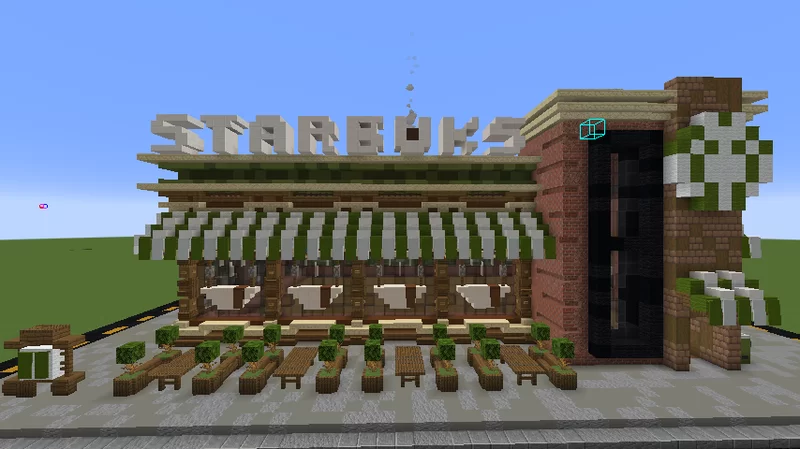 Coffe Shop Project city starbucks FREE Minecraft Map