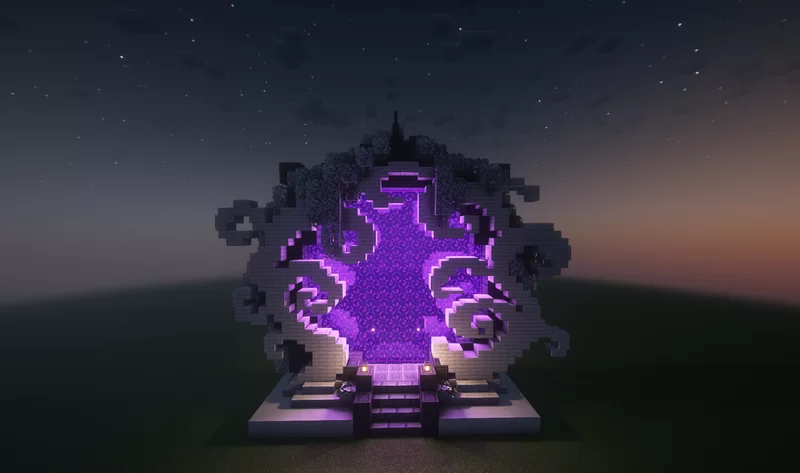 Mystic Paleoak Nether Portal 1.21x [downloadable .schem] Minecraft Map