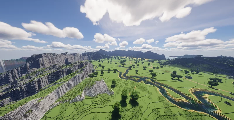 MapFree: 3500 × 2800 blocks Java & Bedrock Minecraft Map