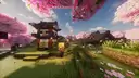 Japanese Cherry Blossom Village Minecraft Map