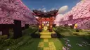 Japanese Cherry Blossom Village Minecraft Map
