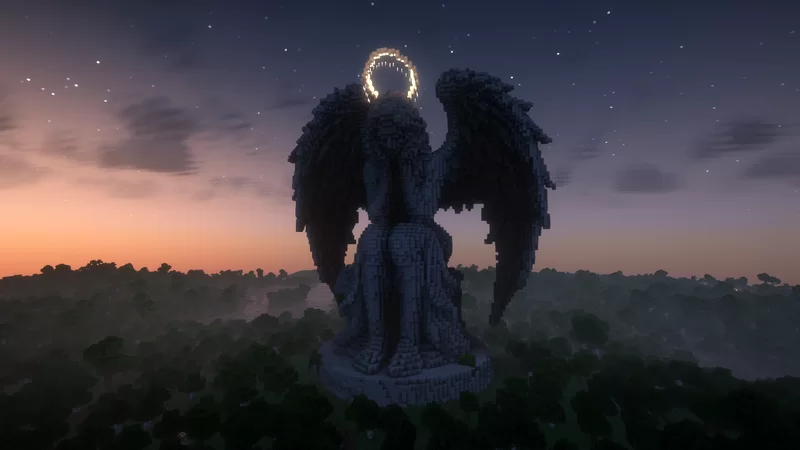 Minecraft Sad Angel Statue V41 Free Schematic Minecraft Map