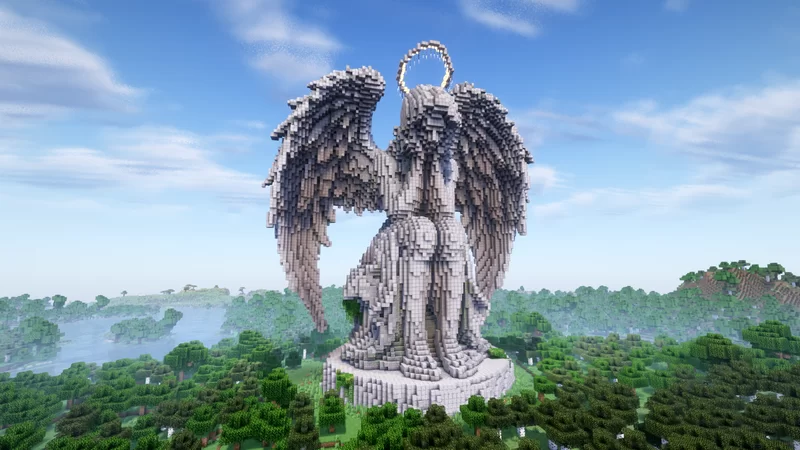 Minecraft Sad Angel Statue V41 Free Schematic Minecraft Map