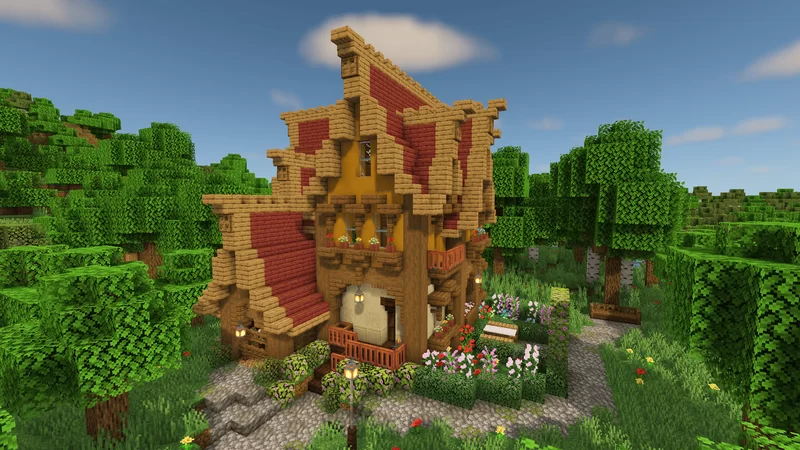 Fantasy Minecraft House - ⬇️ (Java/Bedrock/Schematic/Litematic ...