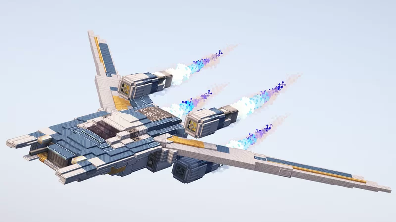 Fully functional U-Wing starfighter in Clockwork! Minecraft Map