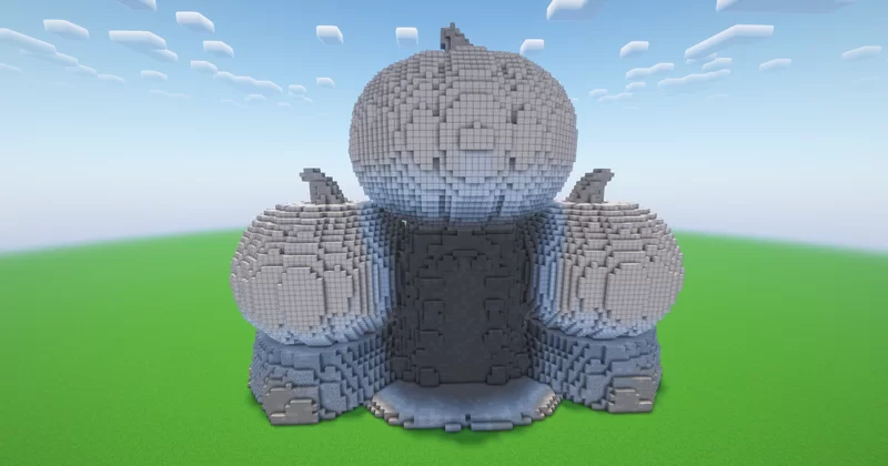 Minecraft Pumpkins Nether Portal Statue Minecraft Map