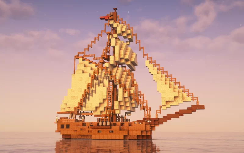 Medieval Minecraft Ship - Sloop Minecraft Map