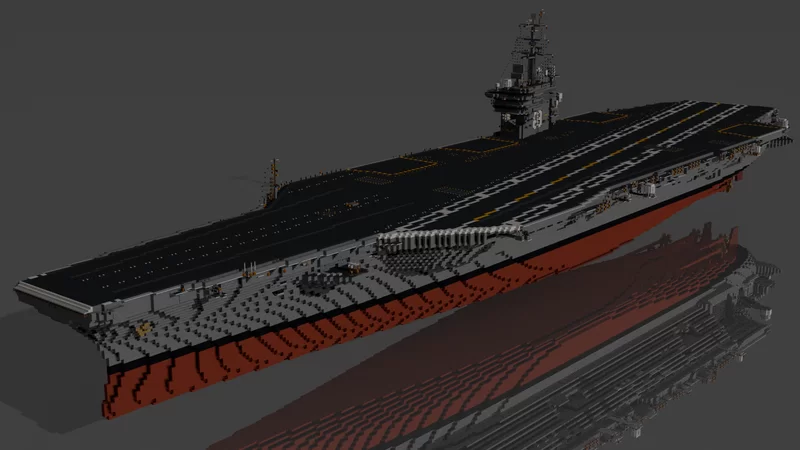 USS Nimitz (CVN-68) | 1:1 Scale Minecraft Map