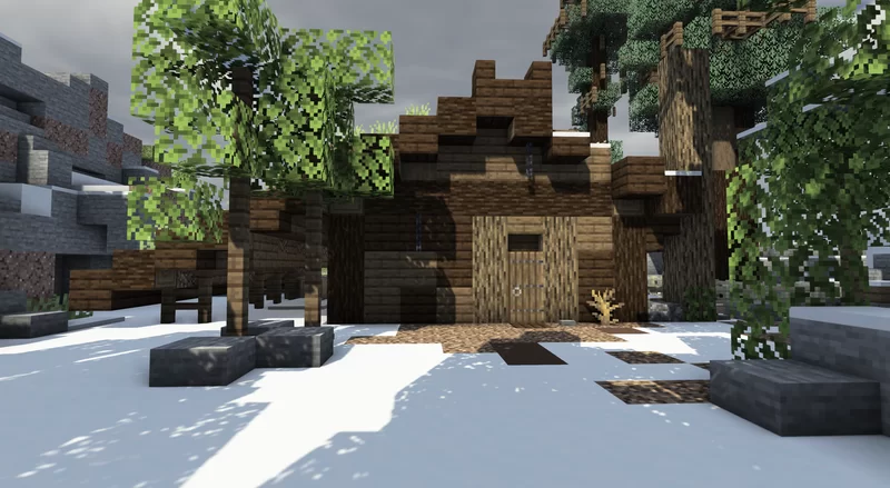 KRATOS WOODEN HOUSE (God of War) Minecraft Map