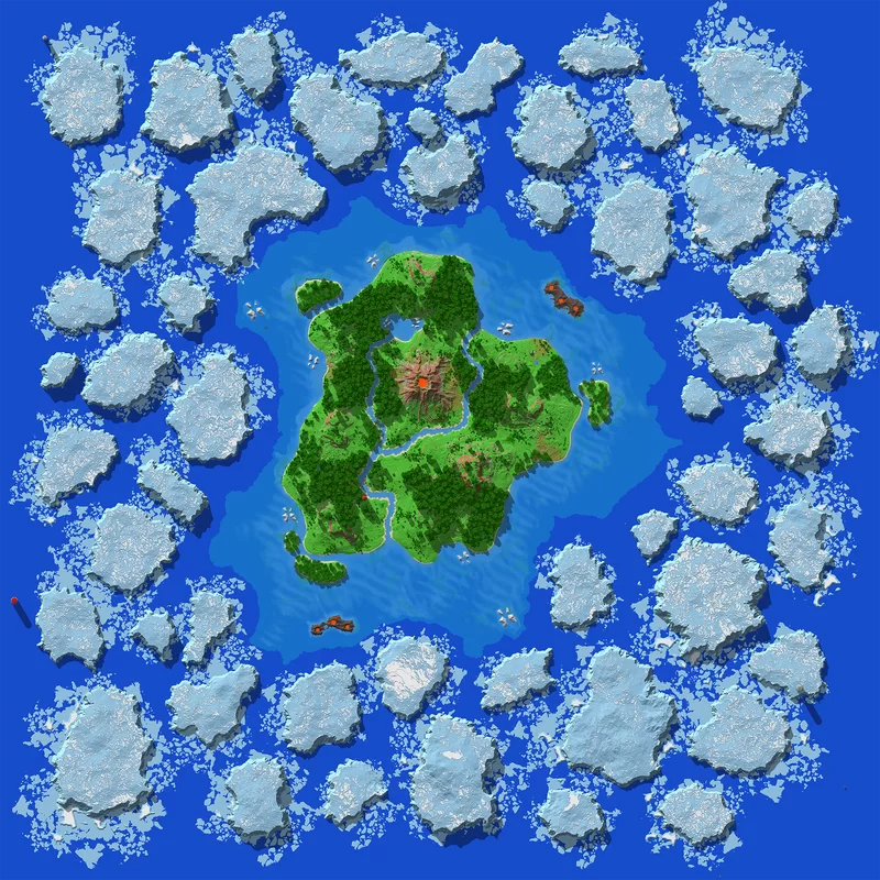 Iceroom - 4000x4000 | 1.21+ | Landscape & Survival Map | Dungeon ...