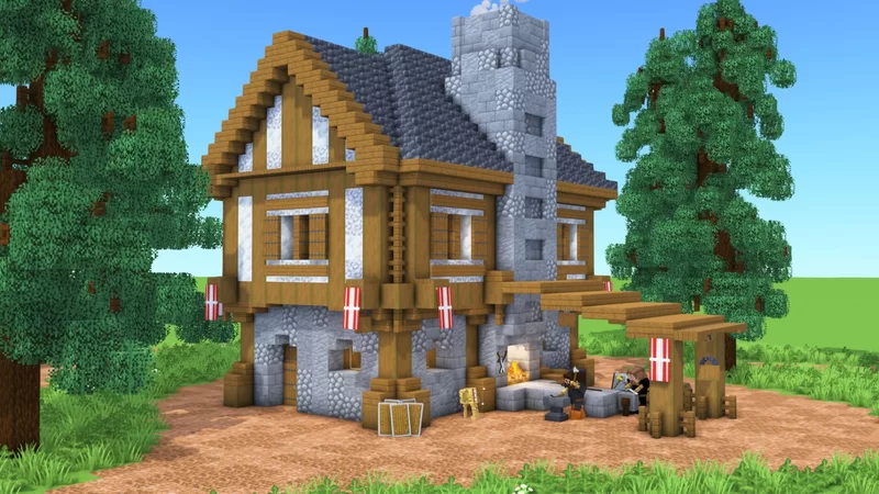 Medieval Blacksmith House – Fully Decorated Interior | Download ...