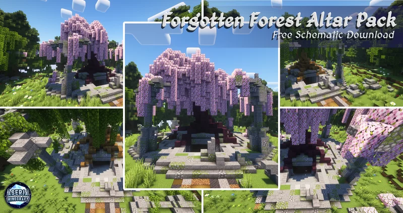 Aseria Minecraft | Forgotten Forest Altar Schematic Pack Minecraft Map