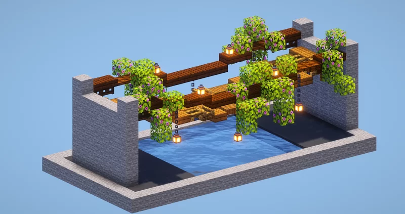Suspended bridge Minecraft Map