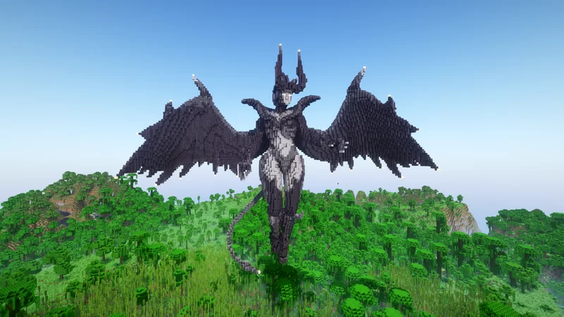 Minecraft Queen Eva |RSL| Statue Minecraft Map