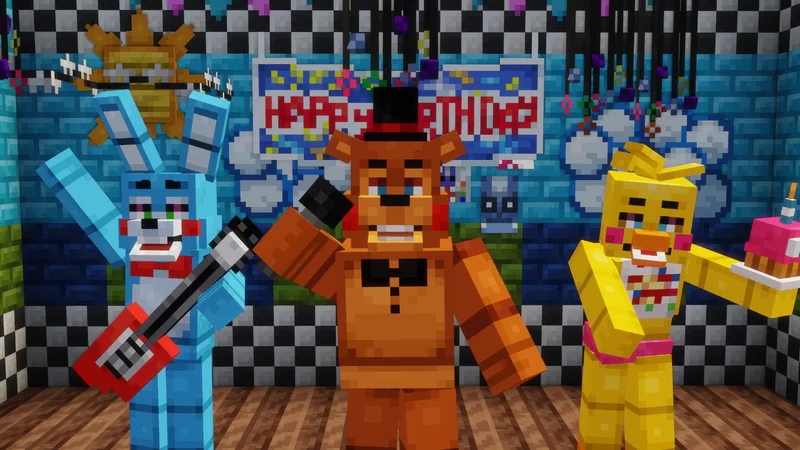 FNAF 2 MAP (Freddy Fazbear's Pizza Grand Re-Opening) Working Music Box ...