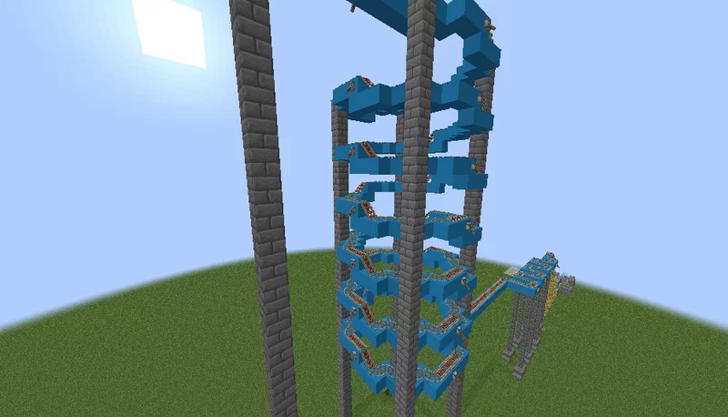 Minecart Rollar coaster ride Minecraft Map