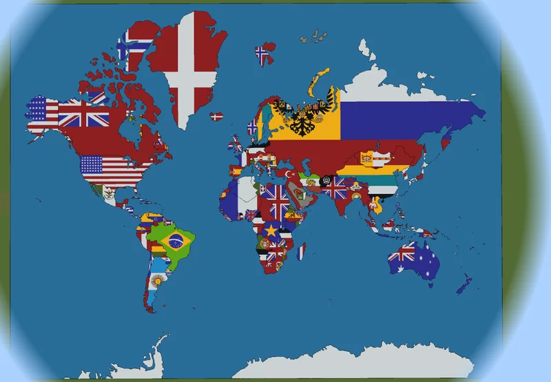1914 world flag map Minecraft Map