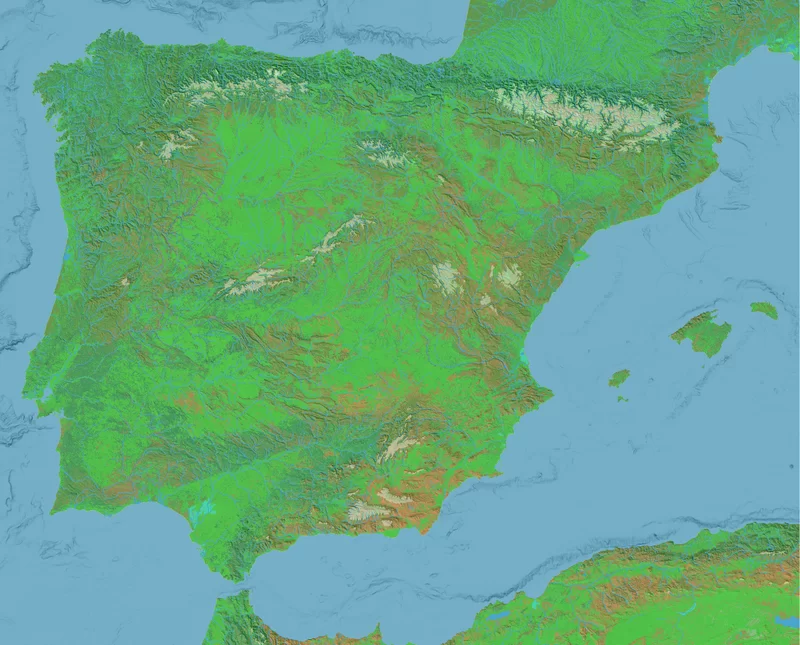 The Iberian Peninsula 1:140 Minecraft Map