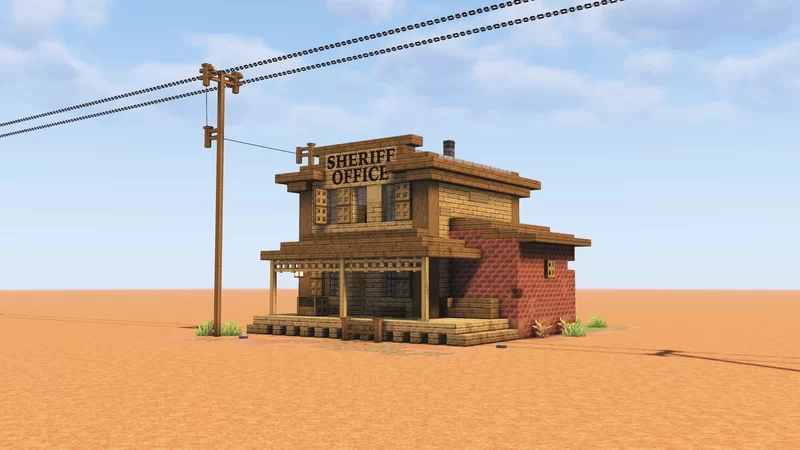 Minecraft - Wild West - Sheriff Office | Full Interior Minecraft Map