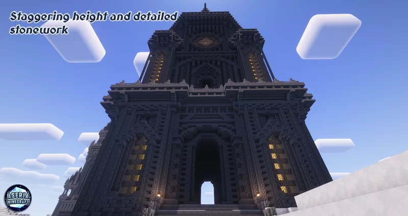 Aseria Minecraft | Stonecrest Series: Midnight Belfry | Gothic Tower Schematic [Free Download ...