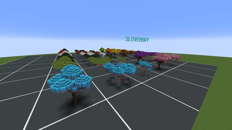 TREE PACK [ 36 CUSTOM SPECIAL TREES ] Minecraft Map