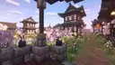 🌸🌺Cherry Japanese Village | Full Interior🌺🌸 Minecraft Map
