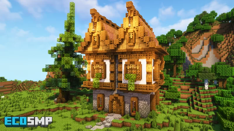 🏡 Twinspire Cottage (Medieval House) | Download & Tutorial Minecraft Map