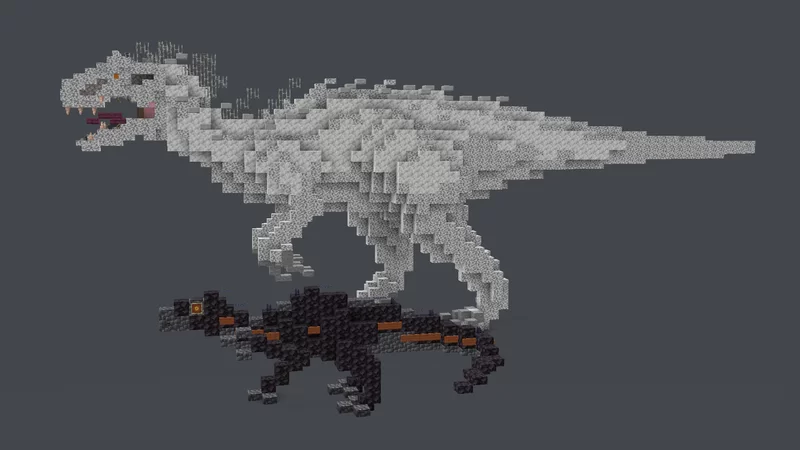 Indominus and Indoraptor build (Jurassic World) Minecraft Map