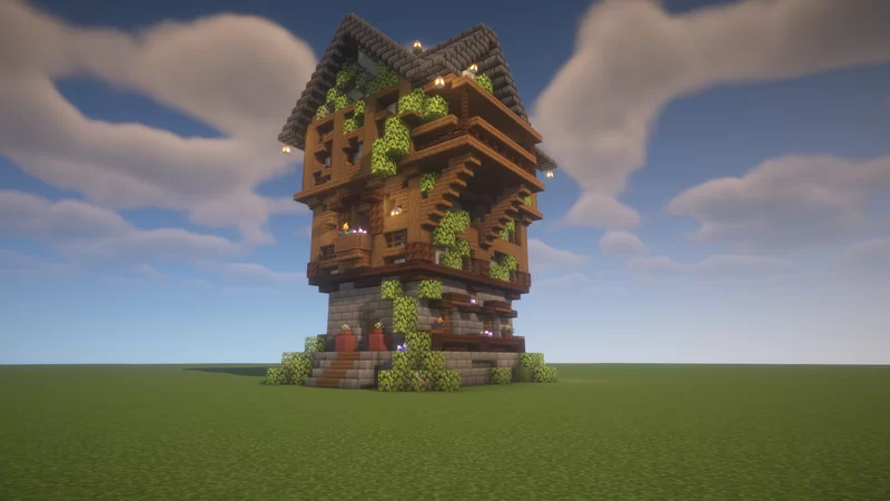 🌿 Overgrown Medieval | Townhouse (Free Download) Minecraft Map