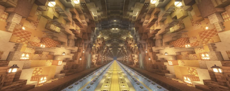 Жёлтая ветка / Nether Hyperloop Yellow Minecraft Map