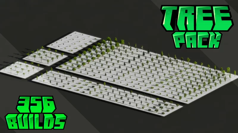 Tree Pack | 356 BUILDS Minecraft Map