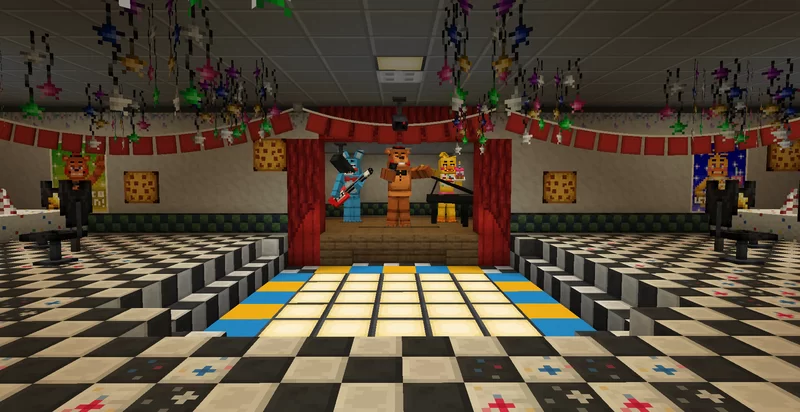 Samgladiator FNAF Nightmare Modded Remake READ DESCRIPTION Minecraft Map