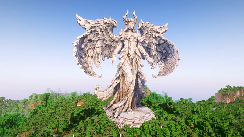 Minecraft Angel |Wind| Statue V08 Minecraft Map