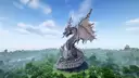 Minecraft Gray Dragon Statue Free Schematic Minecraft Map