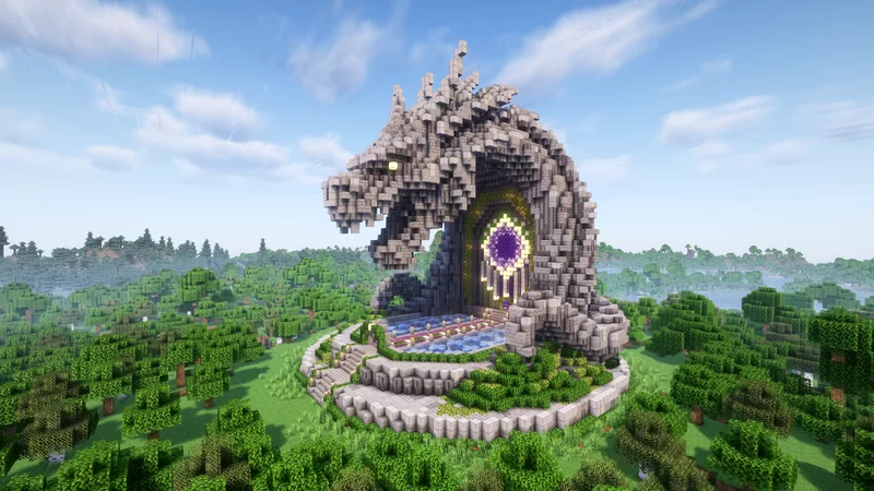 Minecraft Dragon Nether Portal Statue V34 Minecraft Map