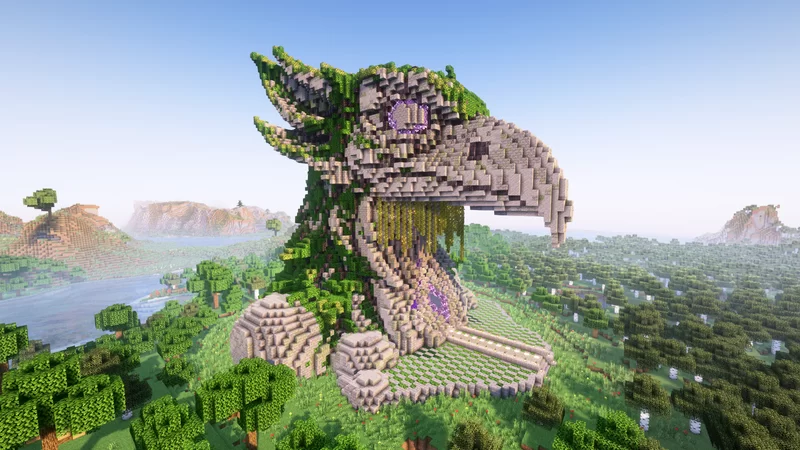 Minecraft Griffin Head Nether Portal Statue Minecraft Map